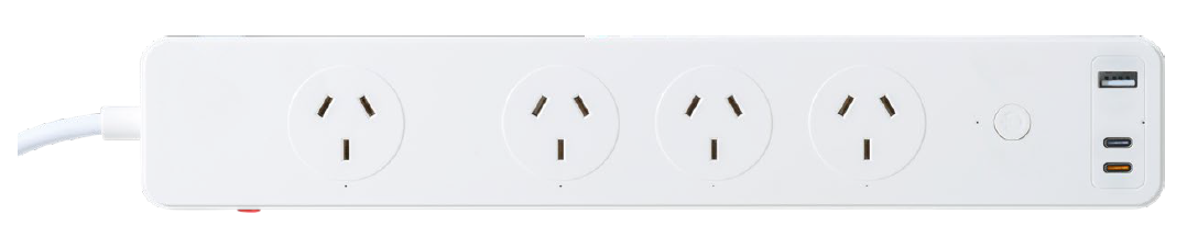 Kogan SmarterHome™ 4 Outlet Smart Power Board with 2 USB-C Ports and ...