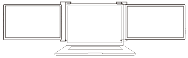 Kogan XPRESSO 15.6" Full HD Pro Dual Screen Tri-Fold Portable Monitor ...