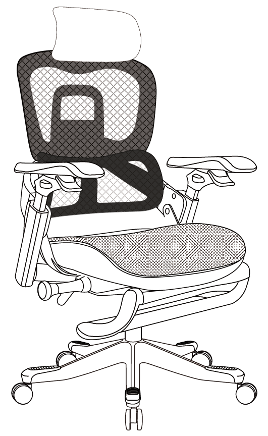 Elite Ergonomic Mesh Office Chair with Footrest - (ELELTERGFBB ...