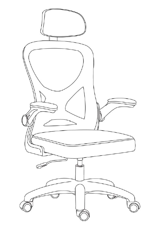 Ovela Student Office Chair with Head Rest - (OVSTUHOFCBA & OVSTUHOFCGA ...