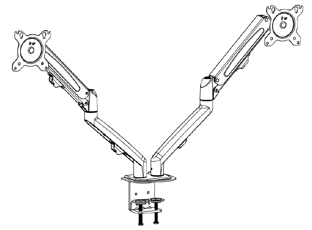 Kogan Full Motion Gas Spring Dual Monitor Mount 17"-32" - (KAMMTGASDAA ...