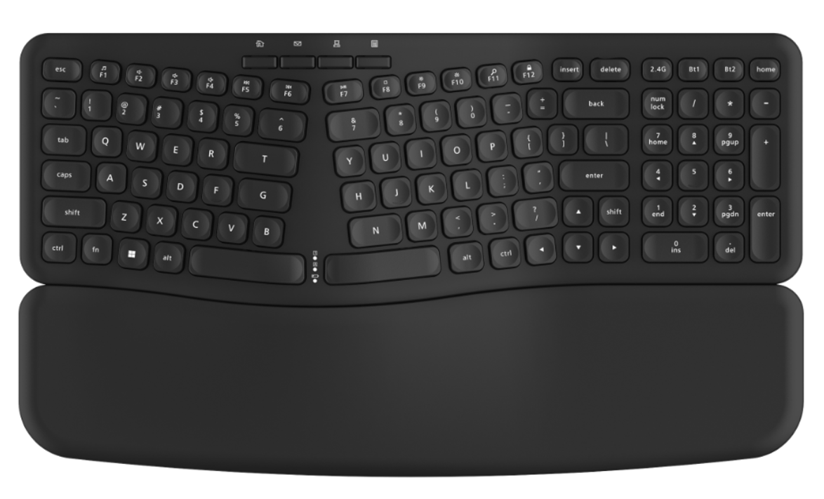 Kogan Ergo Pro 2.4GHz & Bluetooth Wireless Split Keyboard ...