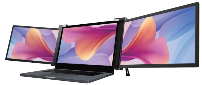 Kogan 13.3 FHD Pro Dual Screen Tri-Fold Portable Monitor ...