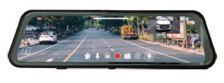 Kogan 9.66" Mirror Dual Dash Camera - Front and Rear - (KADCAML101A ...