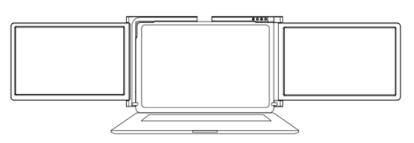 Kogan 14" Full HD Pro Dual Screen Tri-Fold Portable Monitor ...